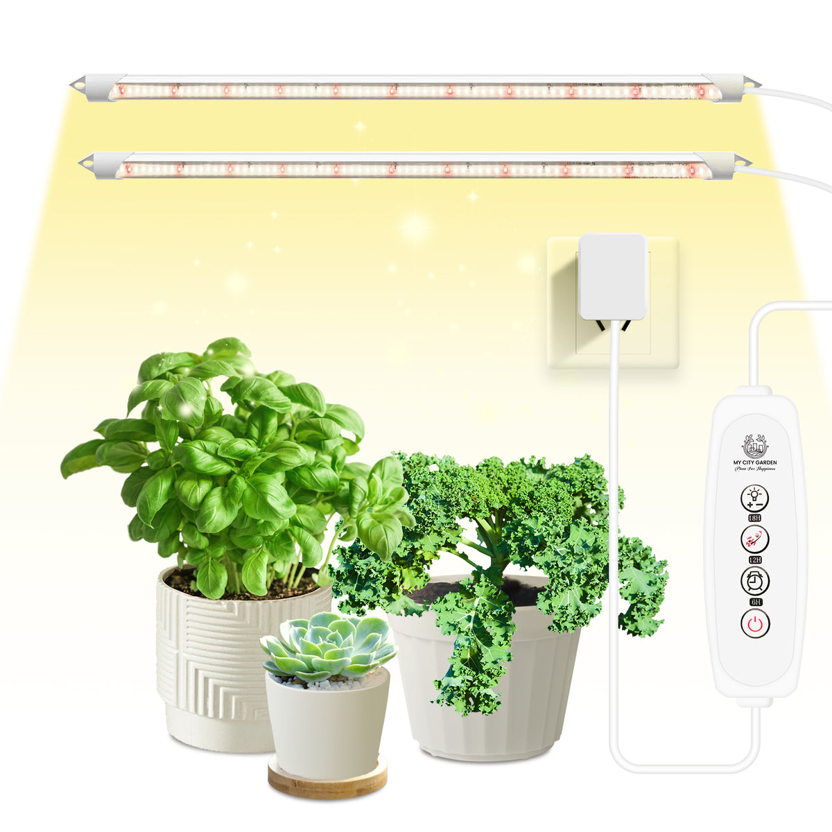 POWER GROW, LED Grow Lights, Full Spectrum 5000K, 2 Pack – My City Garden