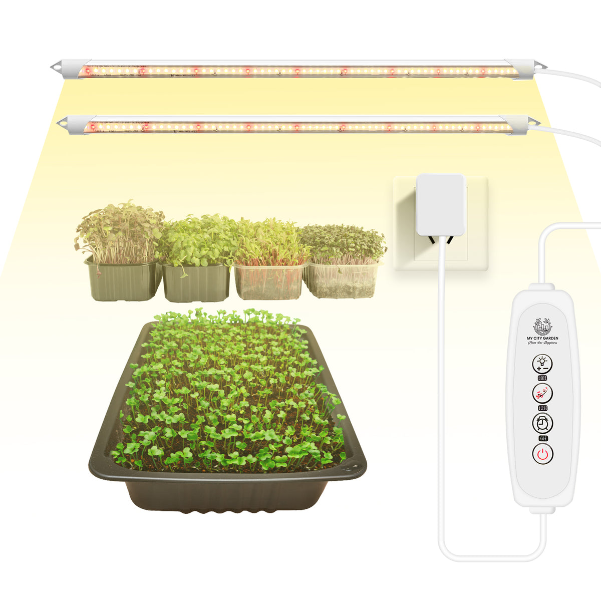 POWER GROW, LED Grow Lights, Full Spectrum 4000K, 2 Pack – My City Garden